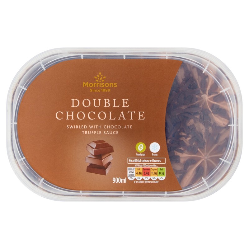 Morrisons Double Chocolate Ice Cream - Morrisons Online Groceries & Offers