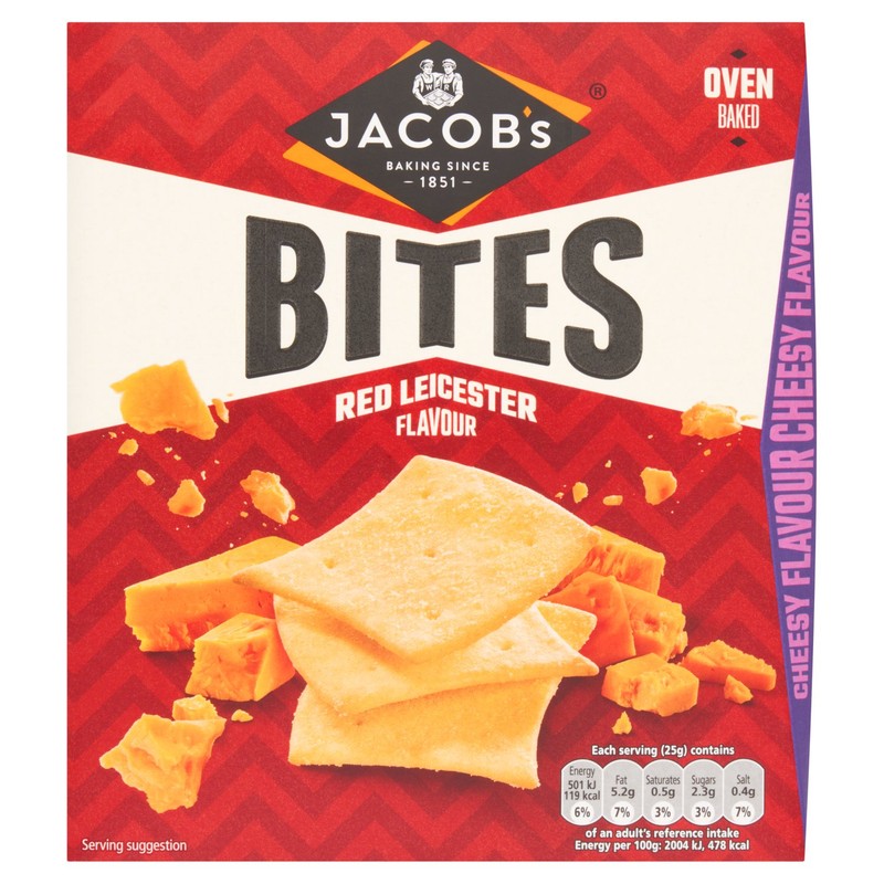Jacob's Bites Red Leicester Crackers - Morrisons Online Groceries & Offers
