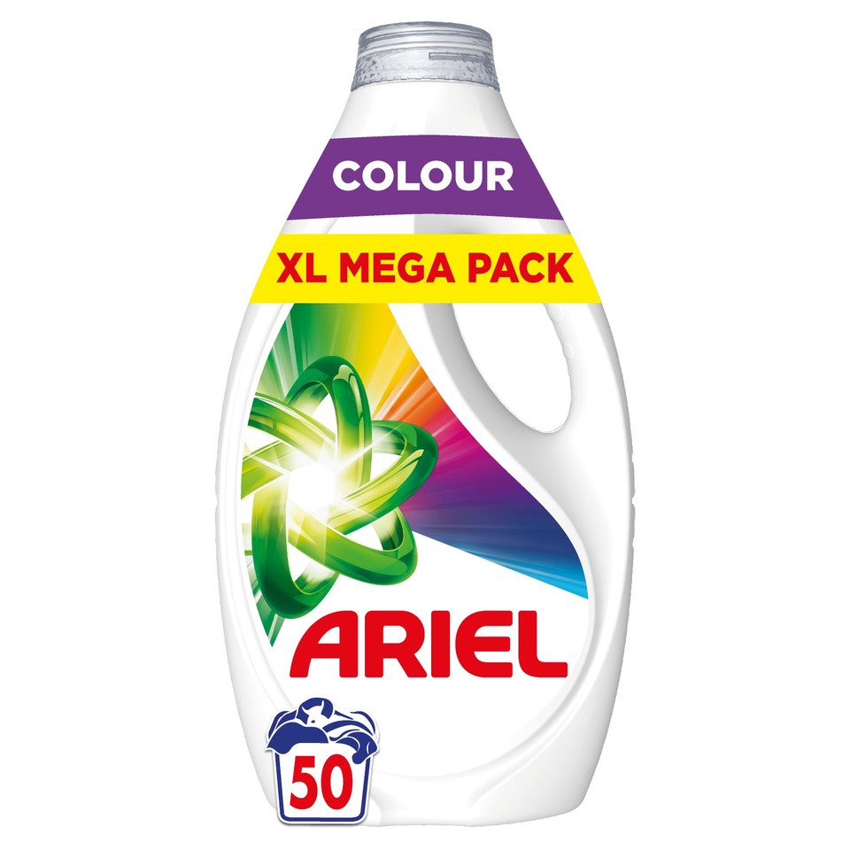 Ariel Colour Laundry Liquid XL Mega Pack 50 Washes - Morrisons Online ...