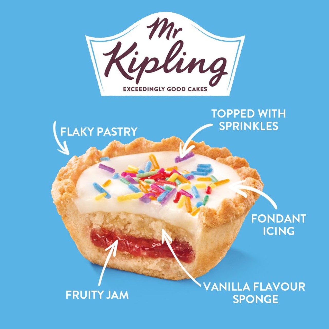 Mr Kipling 4 Birthday Cake Tarts - Morrisons Online Groceries & Offers