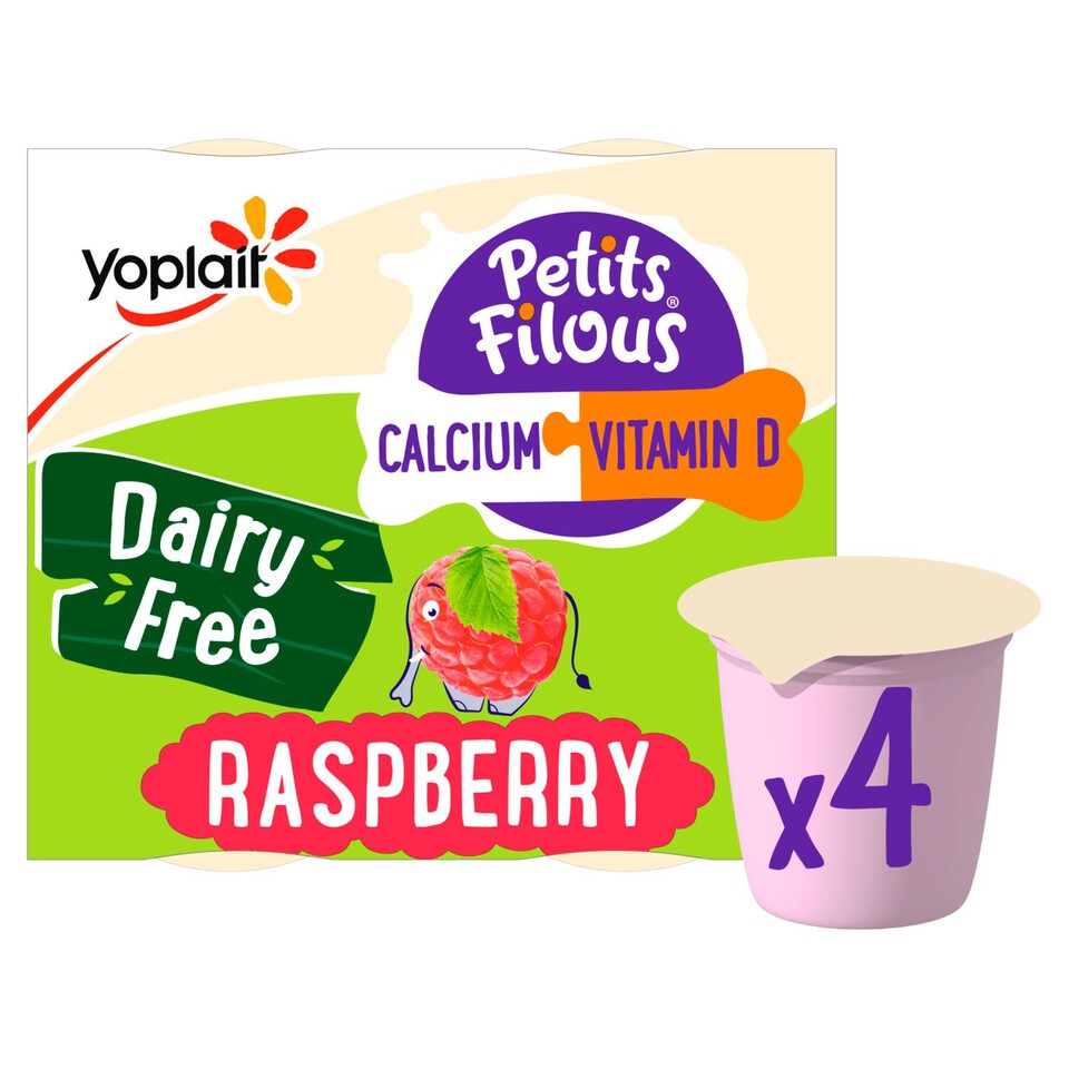 Petits Filous Kids Dairy Free Raspberry Yoghurt Pots - Morrisons Online ...