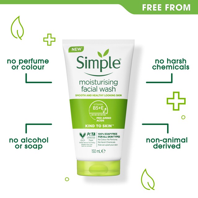 Simple Moisturising Facial Wash 150ml - Morrisons Online Groceries & Offers