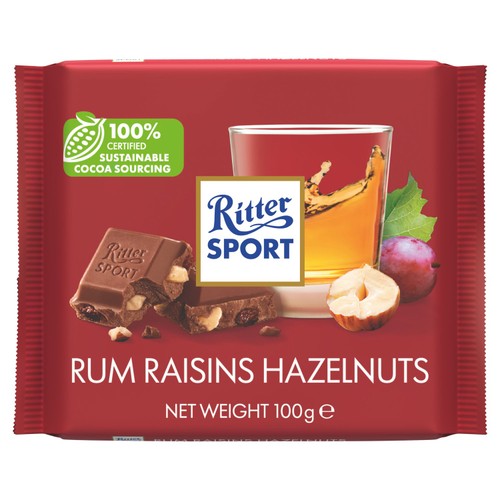 Ritter Sport Rum Raisins & Hazelnuts - Morrisons Online Groceries & Offers