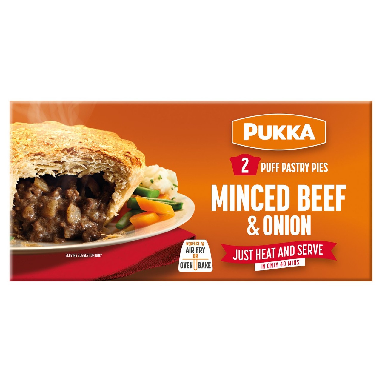 Pukka 2 Minced Beef & Onion Puff Pastry Pies 2 x 165g - Morrisons ...