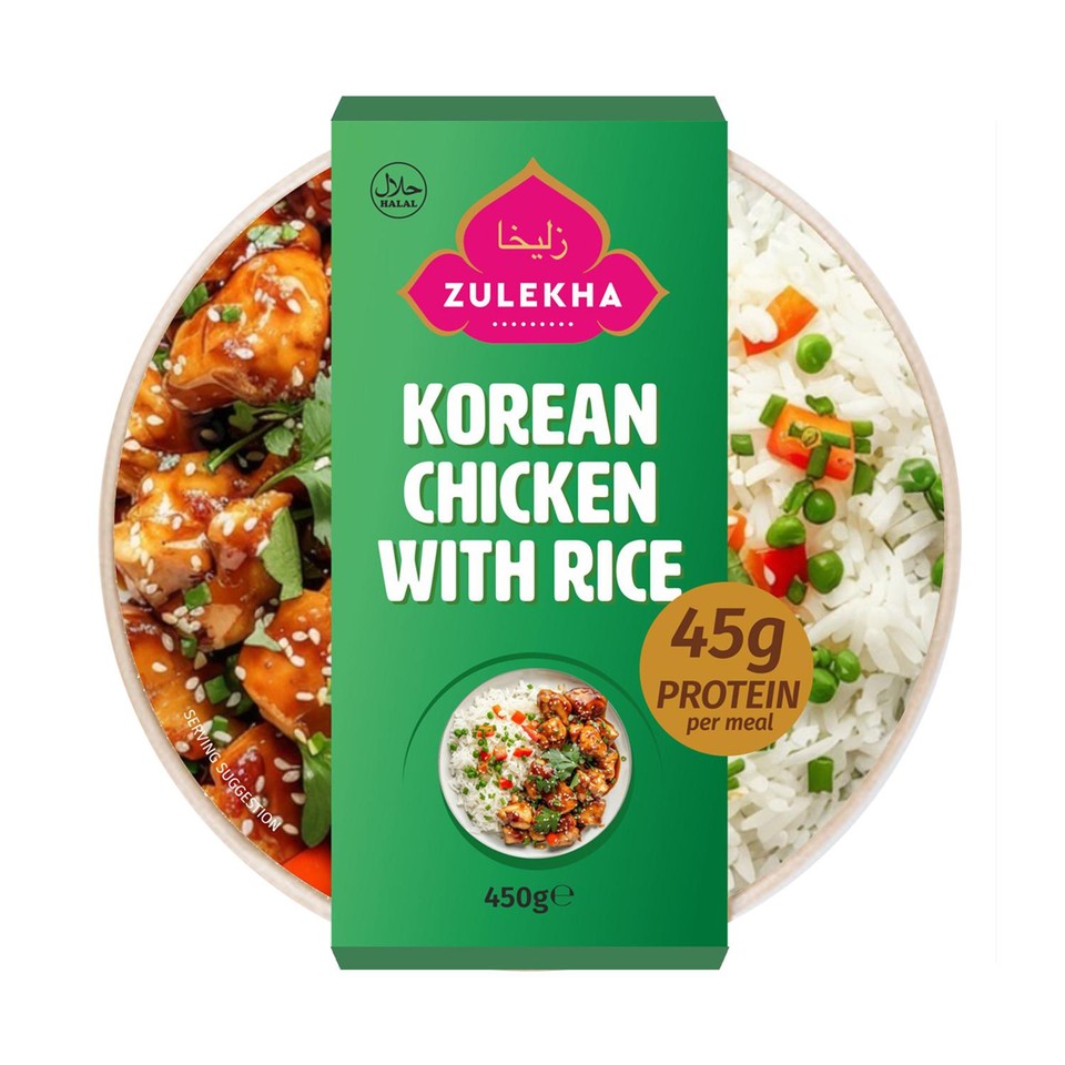 Zulekha Halal High Protein Korean Style Chicken With Rice 450g ...