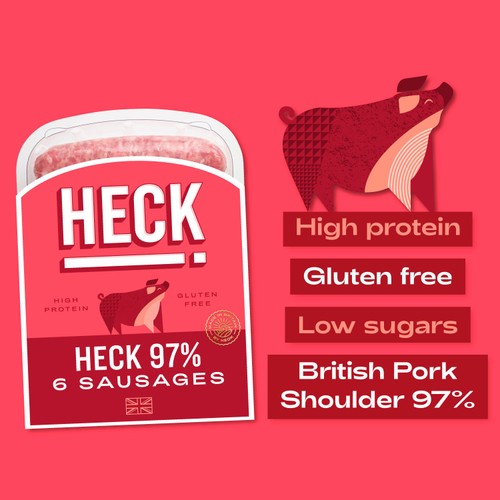 HECK 97% Pork Gluten Free Sausages 6 pack 400g - Morrisons Online ...