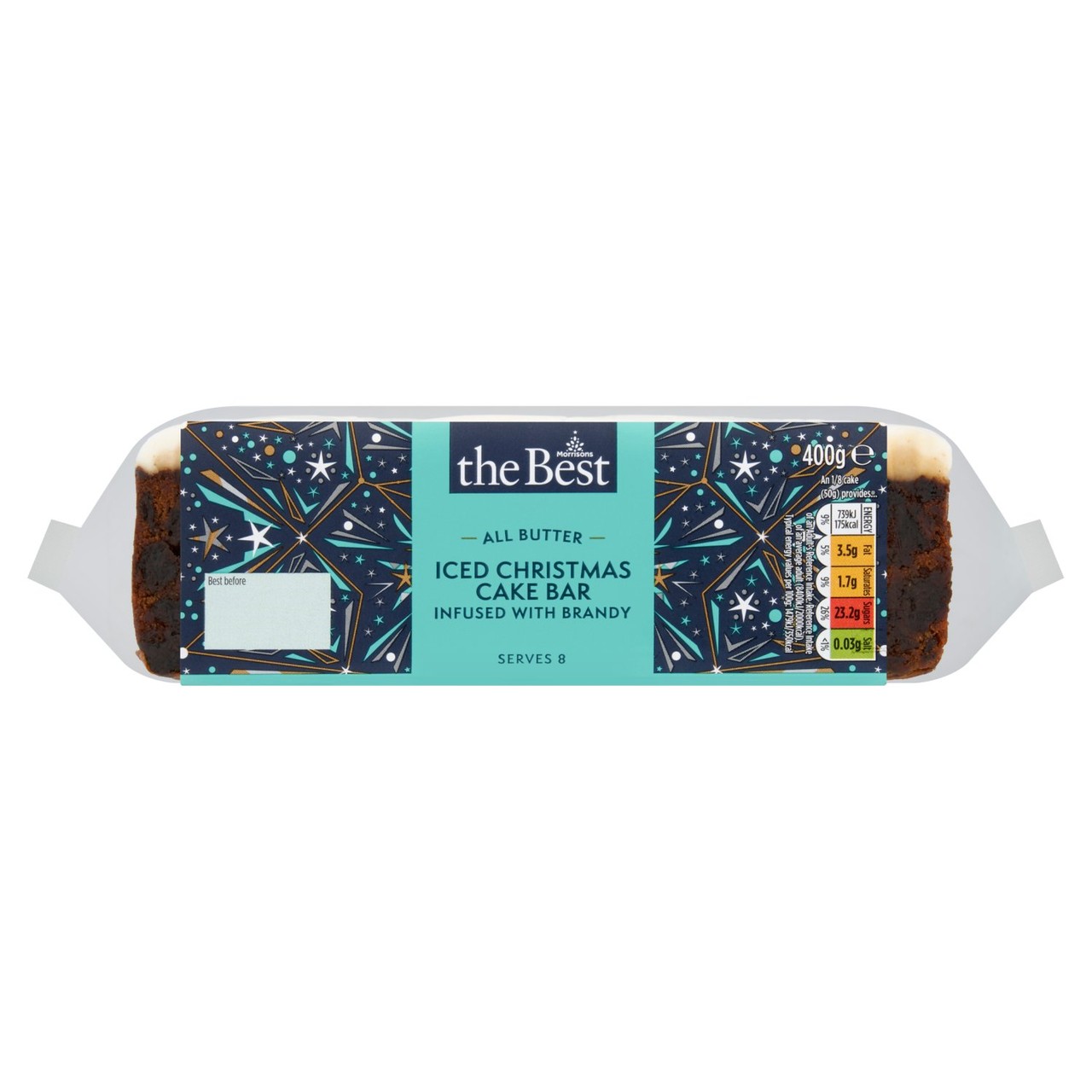 Morrisons The Best Iced Christmas Cake Bar Serves 8 - Morrisons Online ...