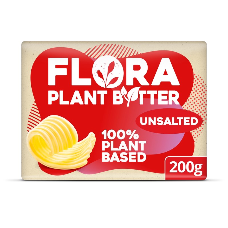 Flora Unsalted Block Butter Alternative 200g - Morrisons Online ...