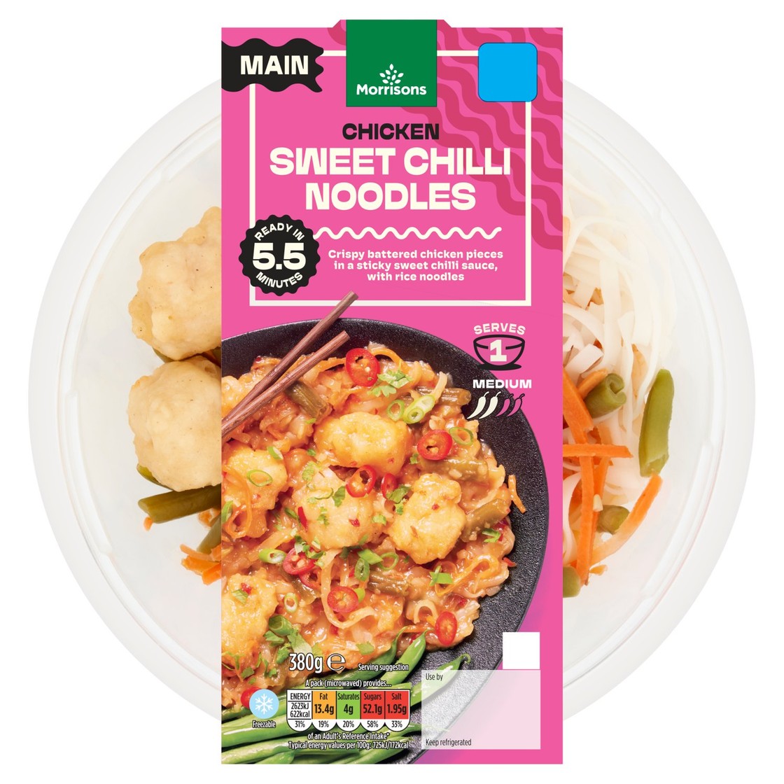 Morrisons Pan Asian Sweet Chilli Chicken Noodles 380g - Morrisons ...