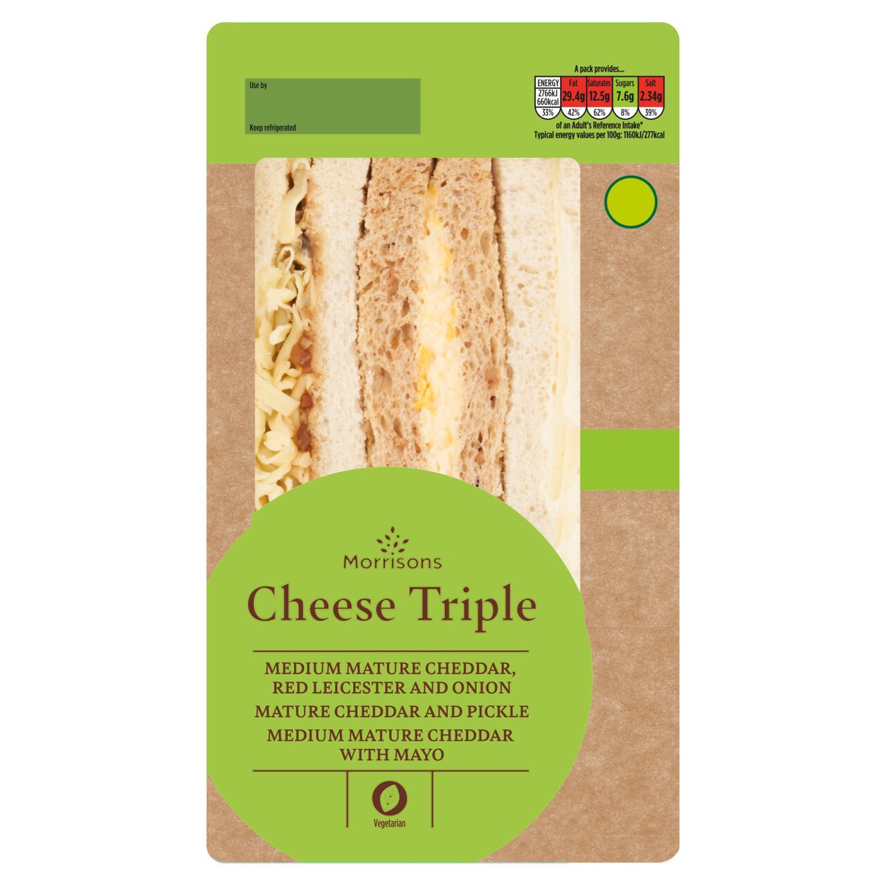 Morrisons Cheese Triple Sandwich - Morrisons Online Groceries & Offers