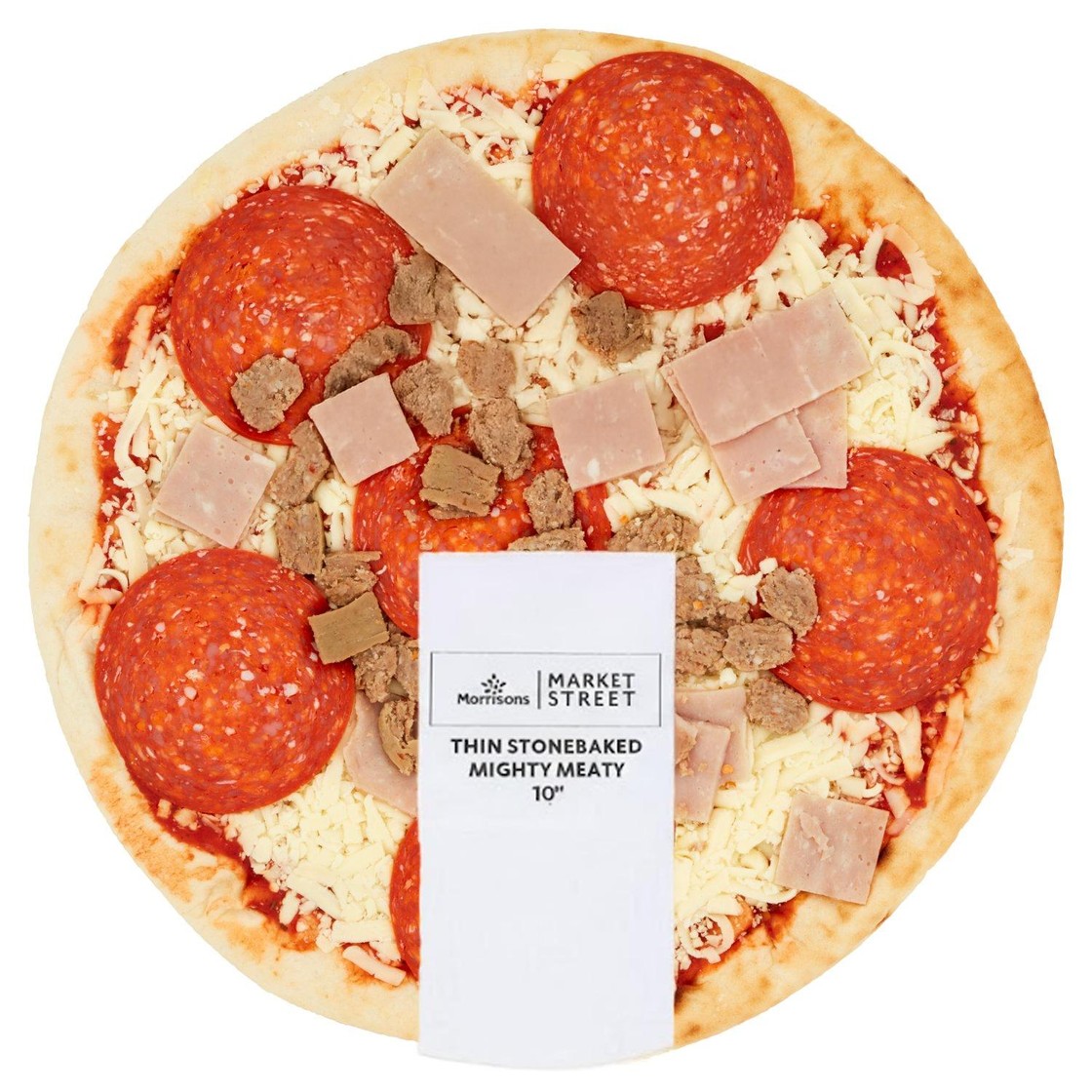 Market Street Mighty Meaty Thin Stonebaked 10" Pizza - Morrisons Online ...