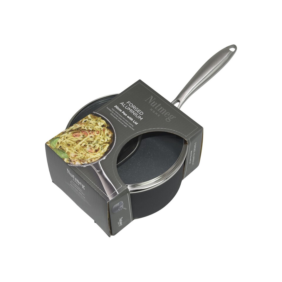 Nutmeg Home 20cm Forged Aluminium Saucepan - Morrisons Online Groceries ...
