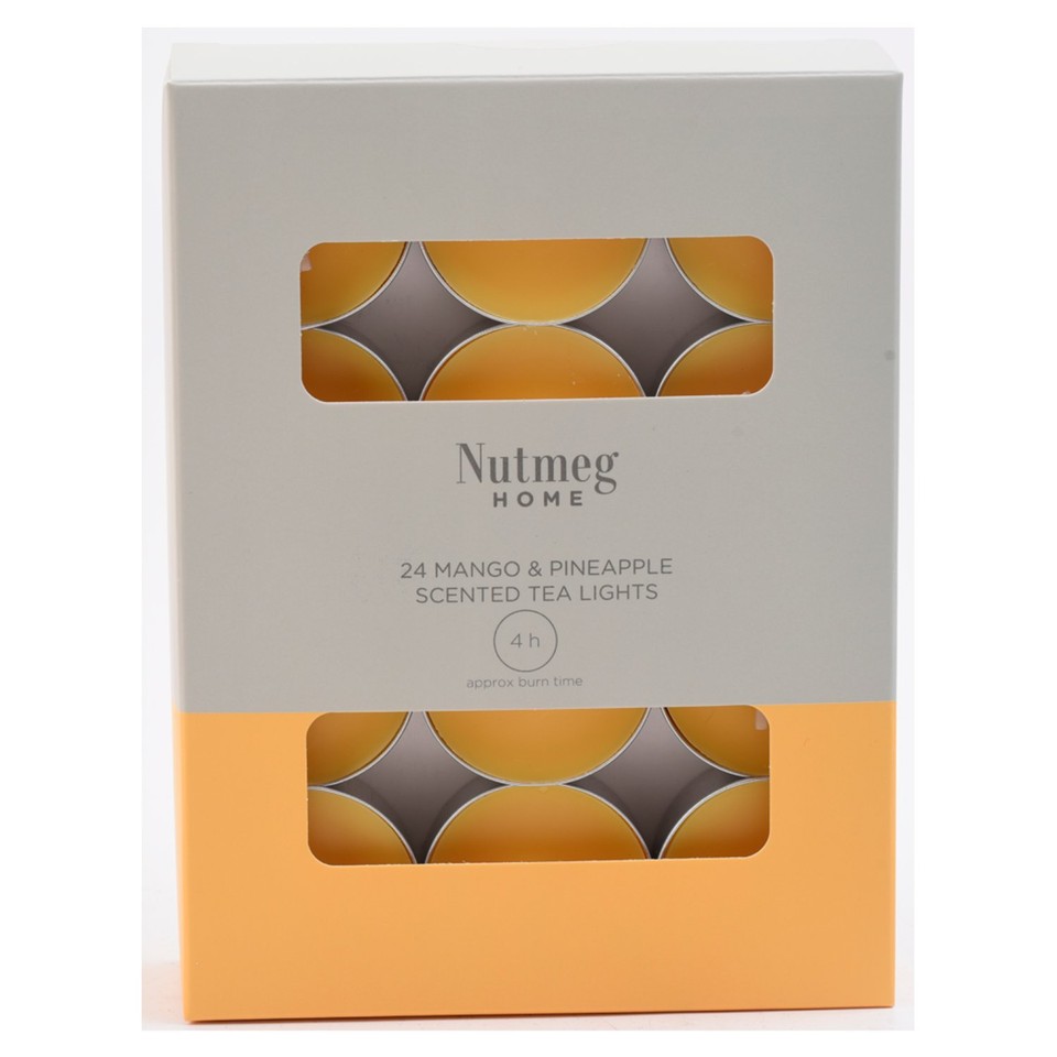 Nutmeg Home Tealights Mango & Pineapple Yellow - Morrisons Online ...