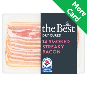 Morrisons The Best Dry Cured Smoked Streaky Bacon - Morrisons Online ...