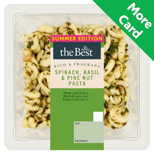 Morrisons The Best Summer Edition Spinach, Basil & Pine Nut Pasta 275g ...