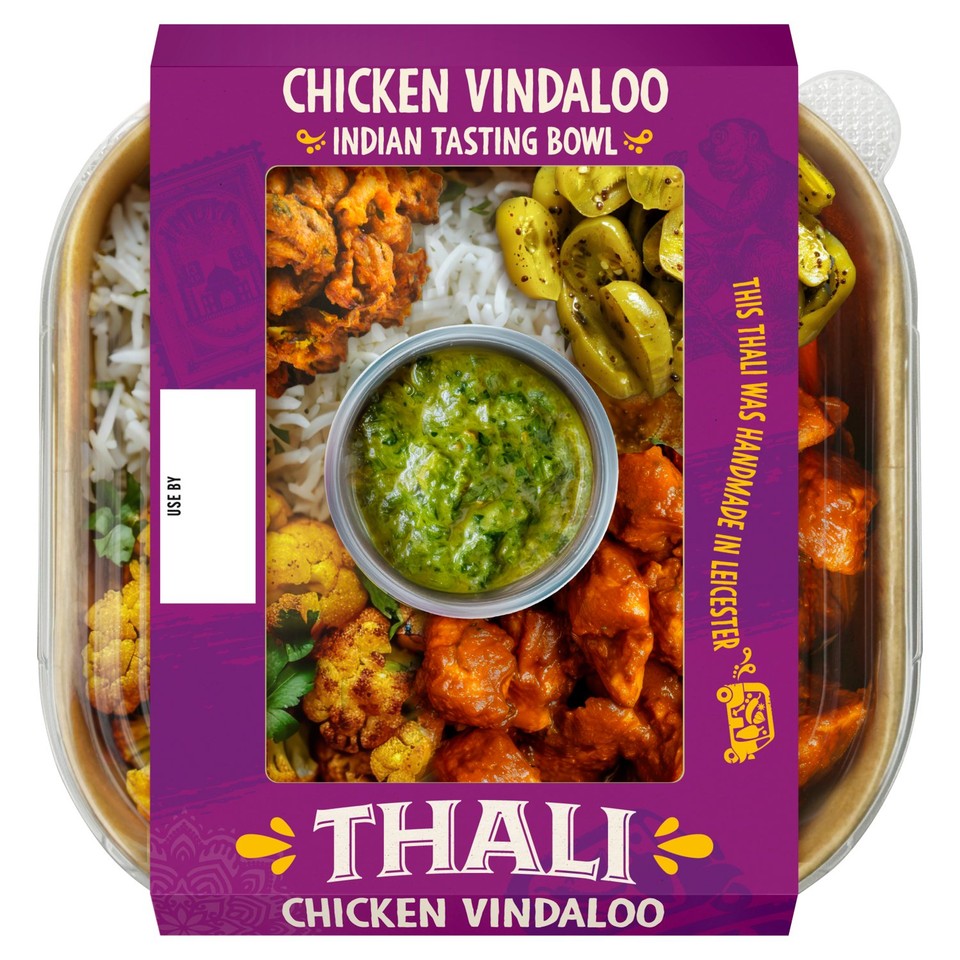 Tuk In Foods Thali Chicken Vindaloo Indian Tasting Bowl 420g - Morrisons Online Groceries & Offers