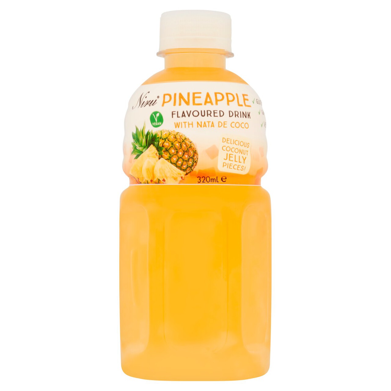 Niru Pineapple Flavoured Drink With Nata De Coco Bottle 320ml - Morrisons Online Groceries & Offers