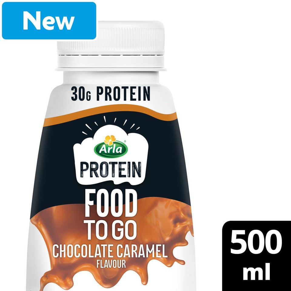 Arla Protein Food To Go Chocolate Caramel Meal Replacement Shake 500ml ...