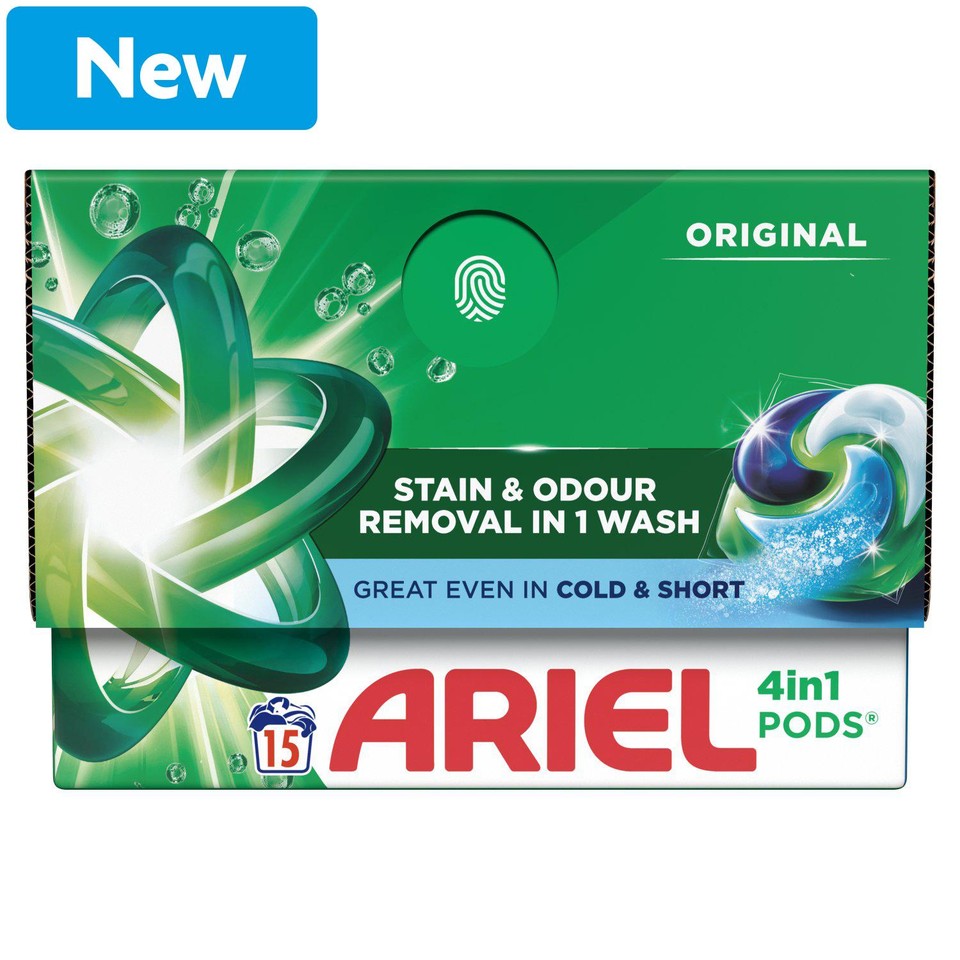 Ariel Original 4-In-1 Pods Washing Capsules 15 Washes - Morrisons ...