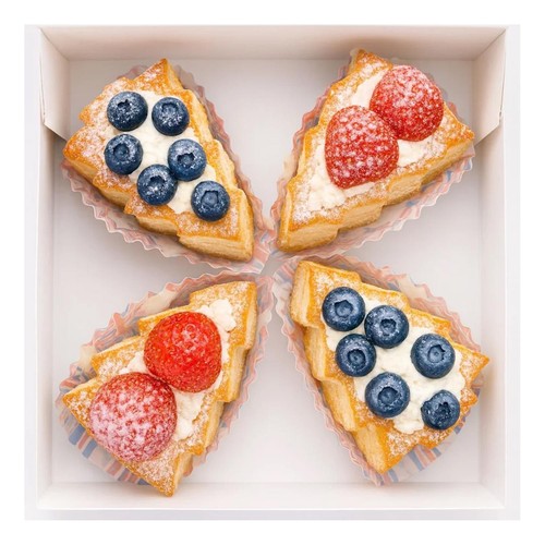 Morrisons Creme Patissiere Christmas Trees Strawberry & Blueberry ...