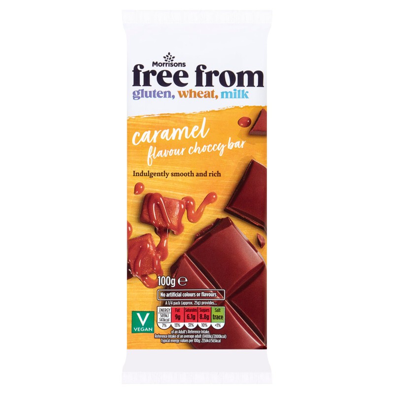 Morrisons Free From Caramel Flavour Chocolate Bar - Morrisons Online ...