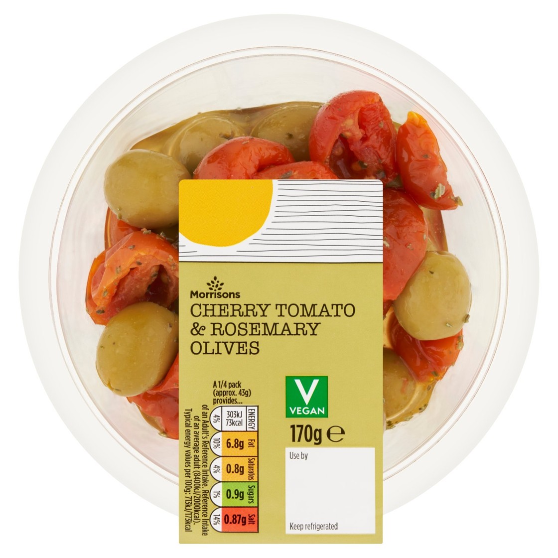 Morrisons Cherry Tomato & Rosemary Olives 170g - Morrisons Online ...