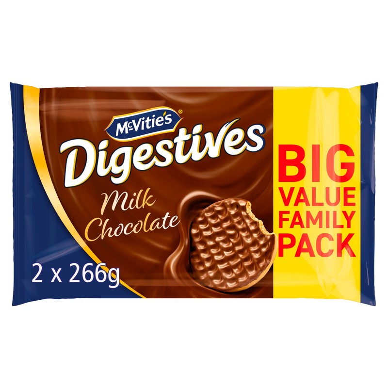 McVitie's Digestives Milk Chocolate Biscuits Twin Pack 2 x 266g ...