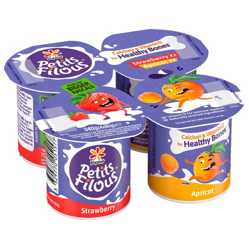 Petits Filous Kids Strawberry & Apricot Yoghurt - Morrisons Online ...