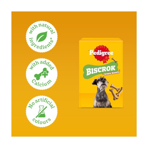 Pedigree Biscrok Gravy Bones Adult Dog Treats Original Biscuits ...