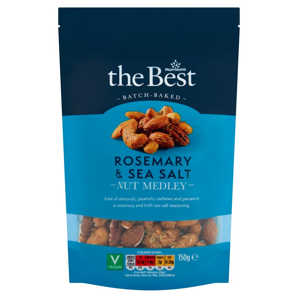 Morrisons The Best Rosemary & Sea Salt Nut Medley - Morrisons Online ...