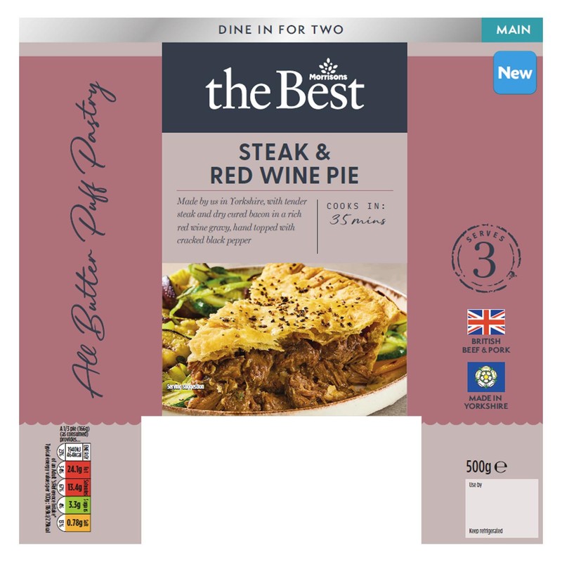 Morrisons The Best Steak And Red Wine Pie 500g - Morrisons Online ...