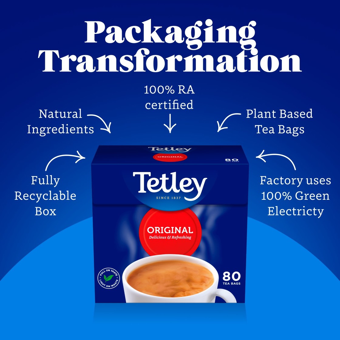 Tetley Decaf 40 Tea Bags 125g - Morrisons Online Groceries & Offers