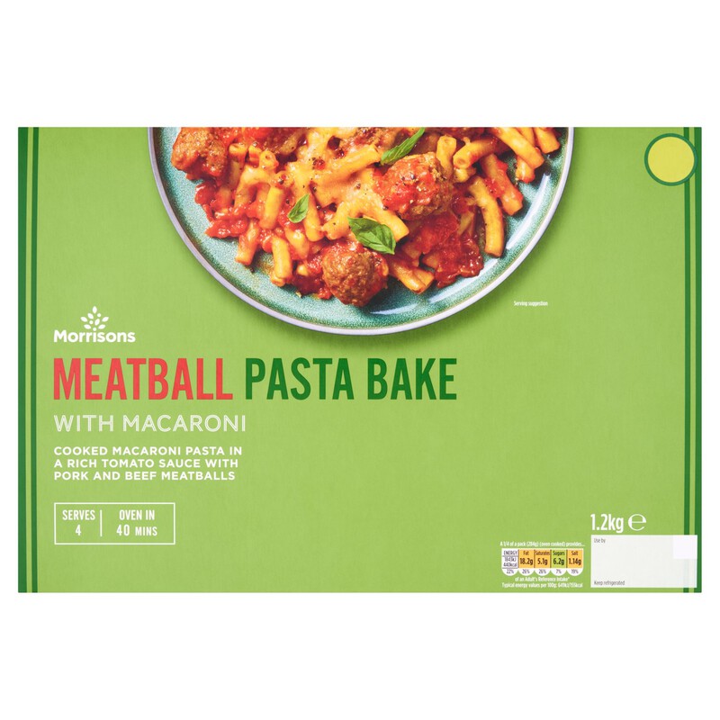 Morrisons Meatball Pasta Bake with Macaroni - Morrisons Online ...