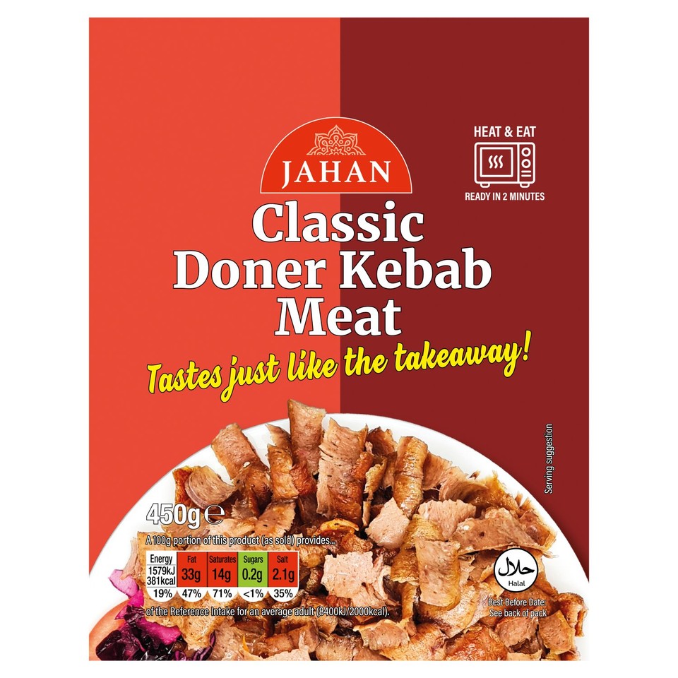 Jahan Classic Takeaway Cooked Sliced Doner Meat - Morrisons Online ...