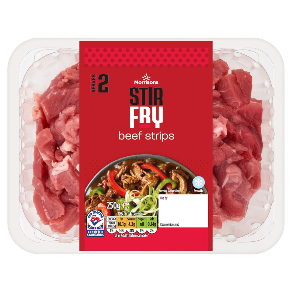 Morrisons British Beef Stir Fry 250g - Morrisons Online Groceries & Offers
