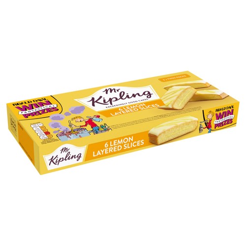 Mr Kipling Lemon Slices Cakes Multipack Snack 3x2pk - Morrisons Online ...