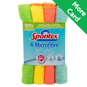 Spontex Microfibre Cloth 4 pack - Morrisons Online Groceries & Offers