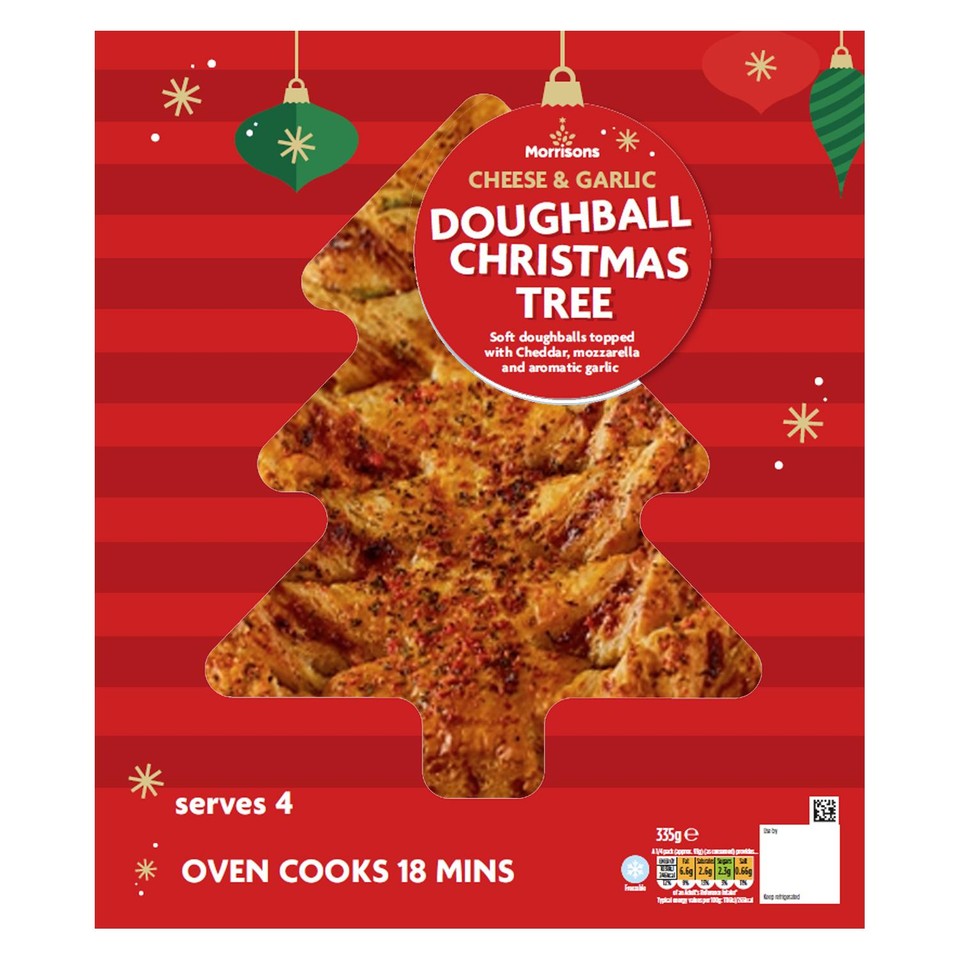 Morrisons Cheese & Garlic Christmas Doughball Tree - Morrisons Online ...
