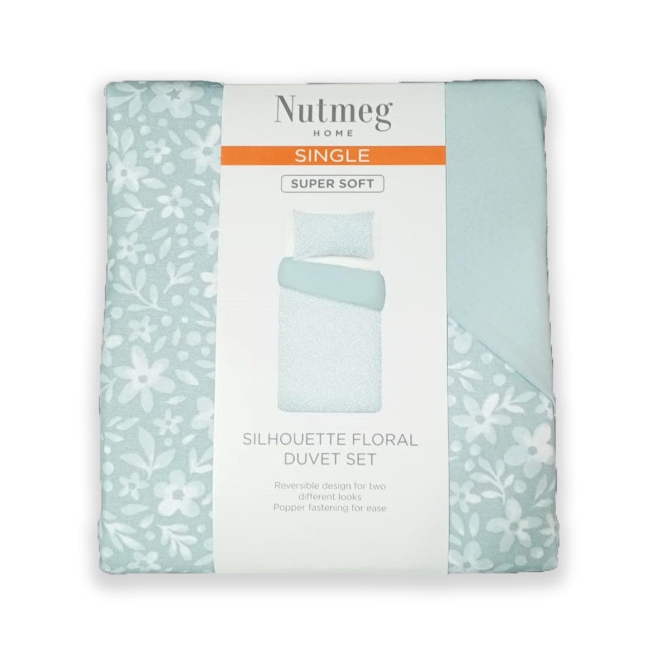 Nutmeg Home Soft Touch Silouette Floral Duvet Set Single - Morrisons ...