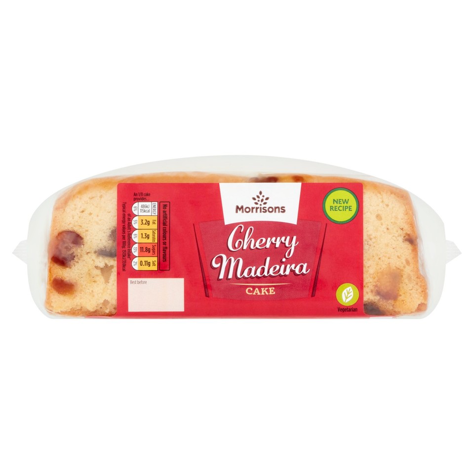 Morrisons Cherry Madeira Slab Cake - Morrisons Online Groceries & Offers
