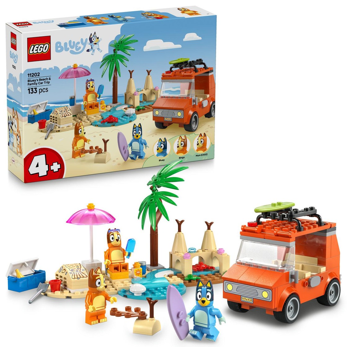 LEGO Bluey - Bluey's Beach and Family Car Trip 11202 - Morrisons Online ...