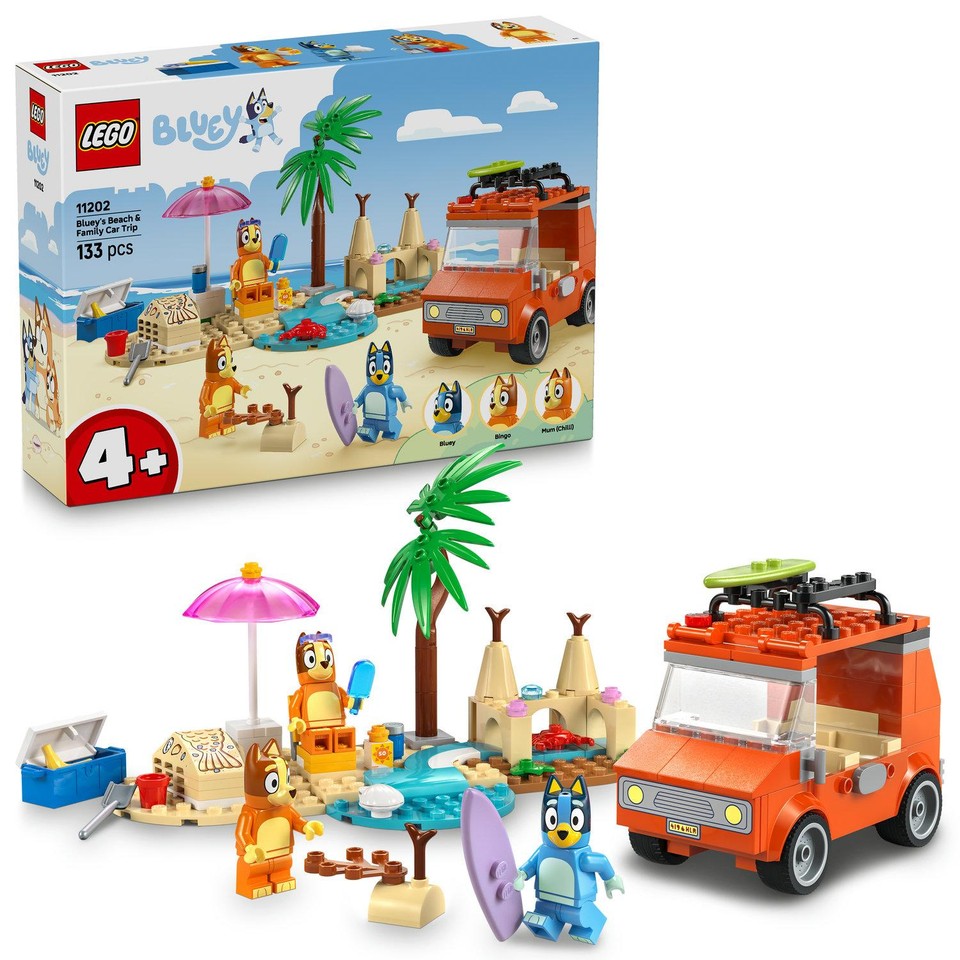 LEGO Bluey - Bluey's Beach and Family Car Trip 11202 - Morrisons Online ...