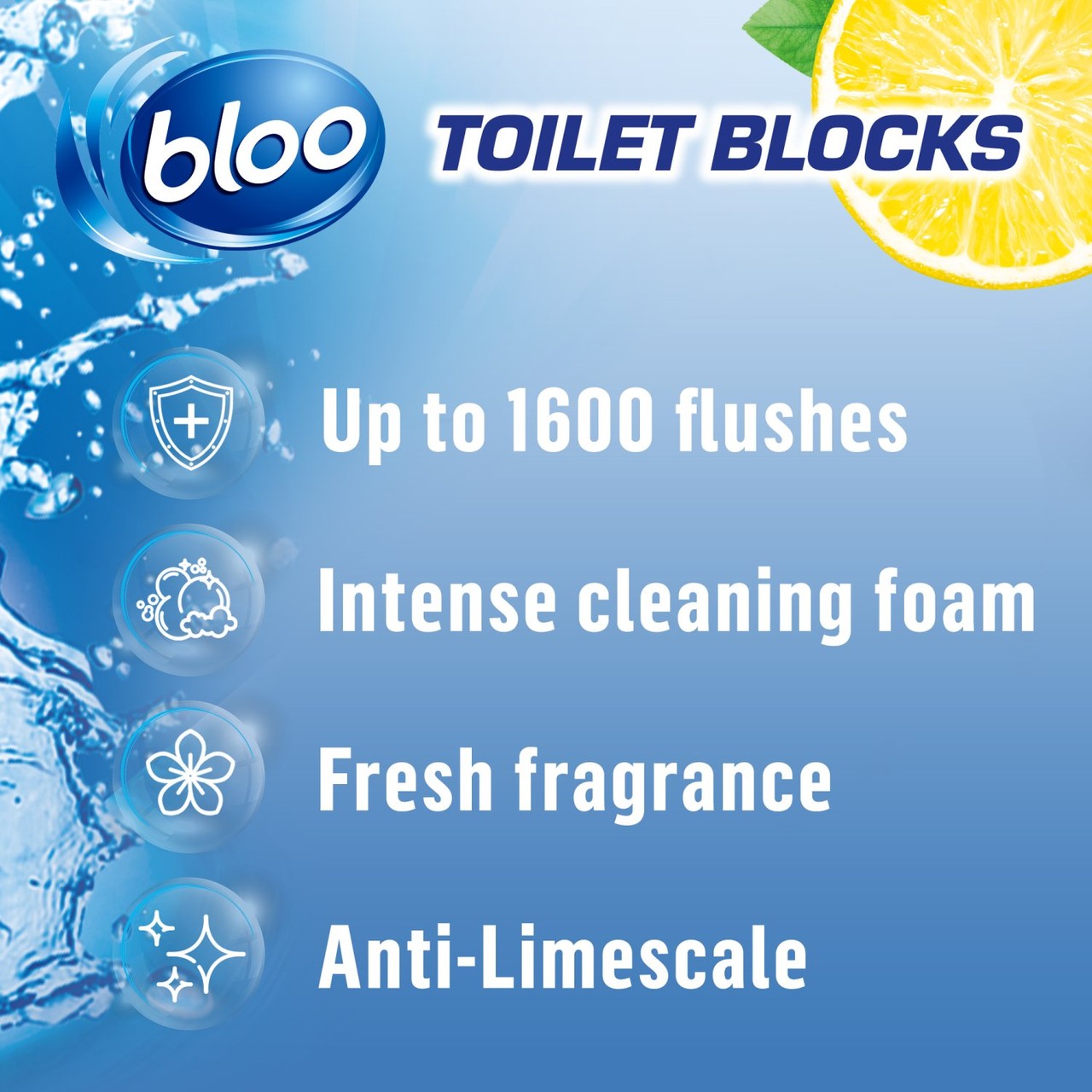 Bloo Toilet Block Lemon 4 x 50g - Morrisons Online Groceries & Offers