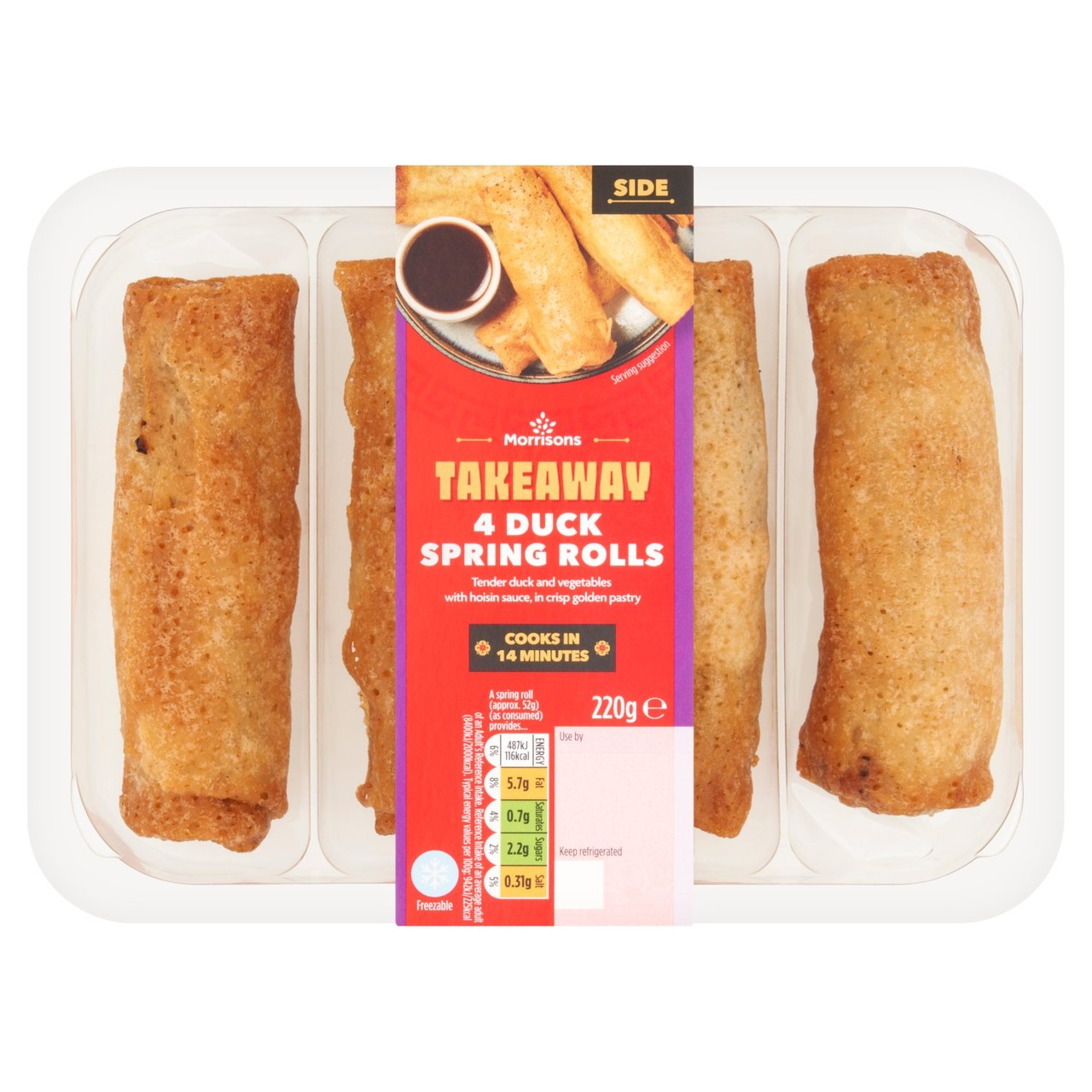 Morrisons 4 Duck Spring Rolls - Morrisons Online Groceries & Offers