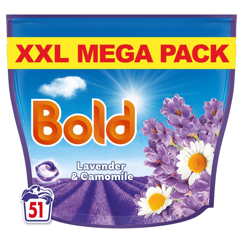 Bold 2in1 Laundry Detergent Pods Lavender & Chamomile 51 Washes ...