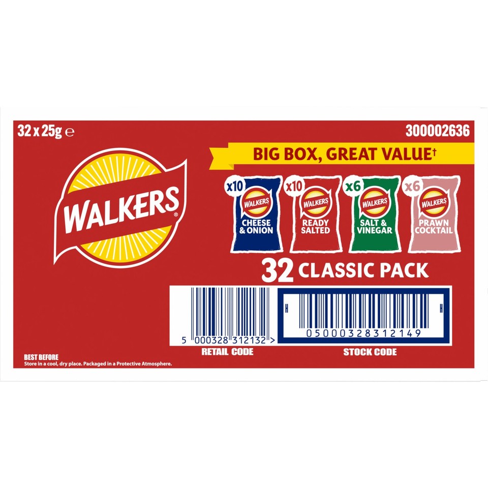 Walkers Classic Variety Multipack Crisps Box - Morrisons Online ...