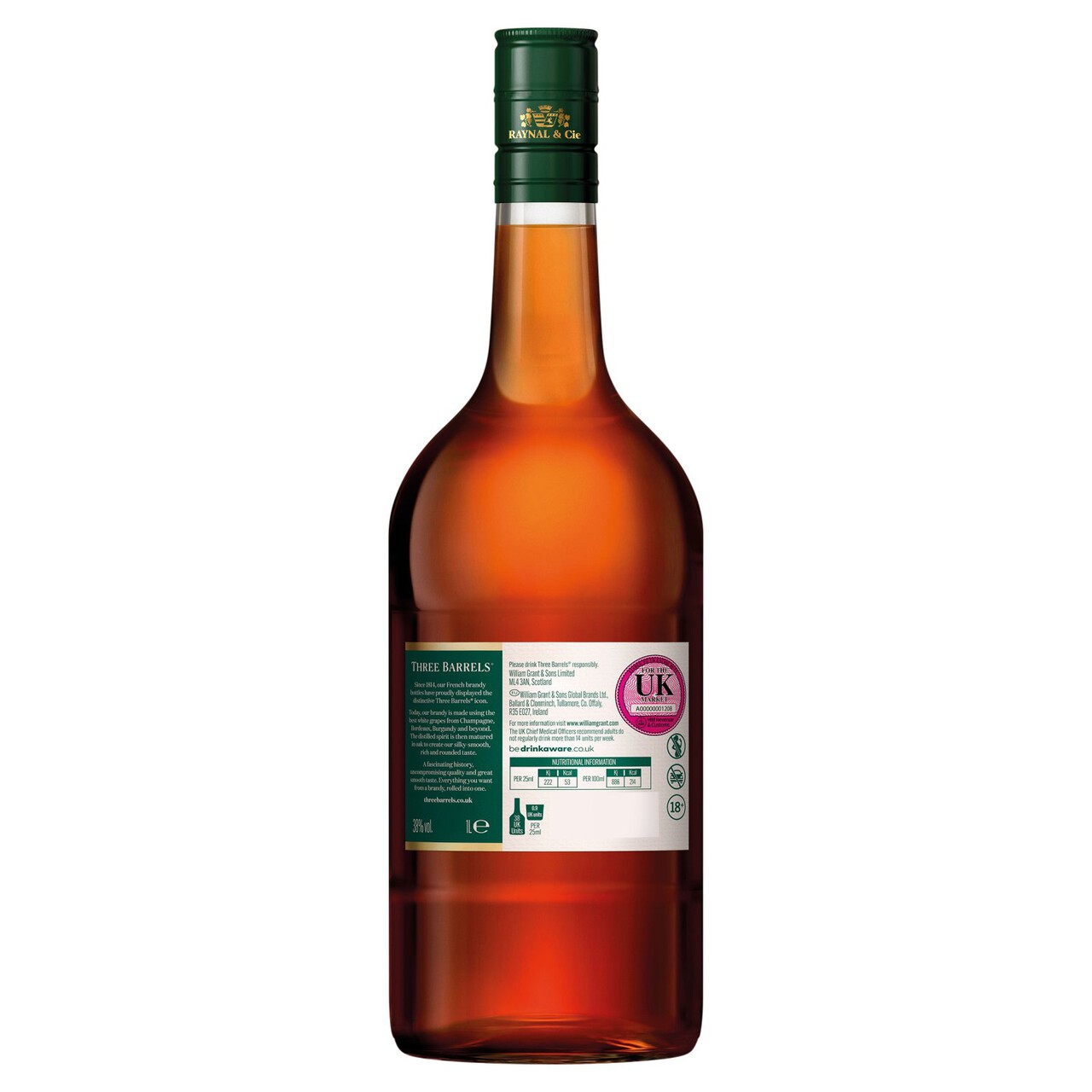 Three Barrels Brandy 1L - Morrisons Online Groceries & Offers