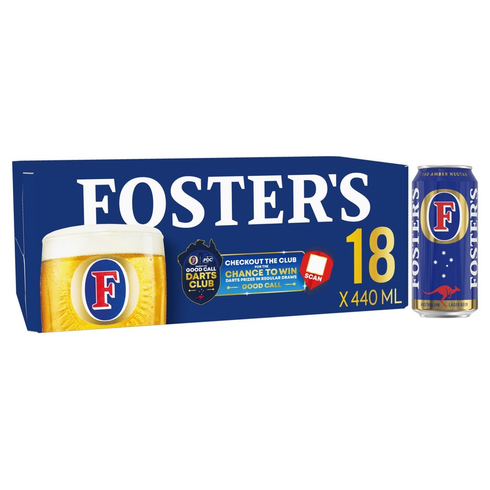 Foster's Lager Beer Multipack Cans 18x440ml - Morrisons Online ...