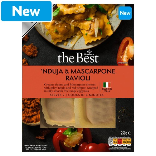 Morrisons The Best Nduja & Red Pepper Ravioli 250g - Morrisons Online ...