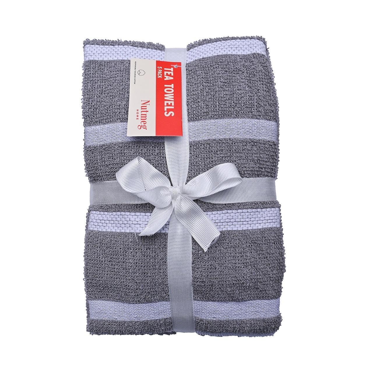 Nutmeg Grey Cotton Rich Terry Tea Towel - Morrisons Online Groceries ...